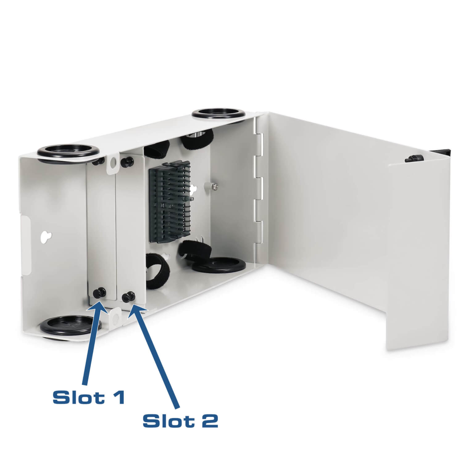 2 Plate Wall Mount Fiber Patch Panel (configurable) | RLH Industries, Inc.