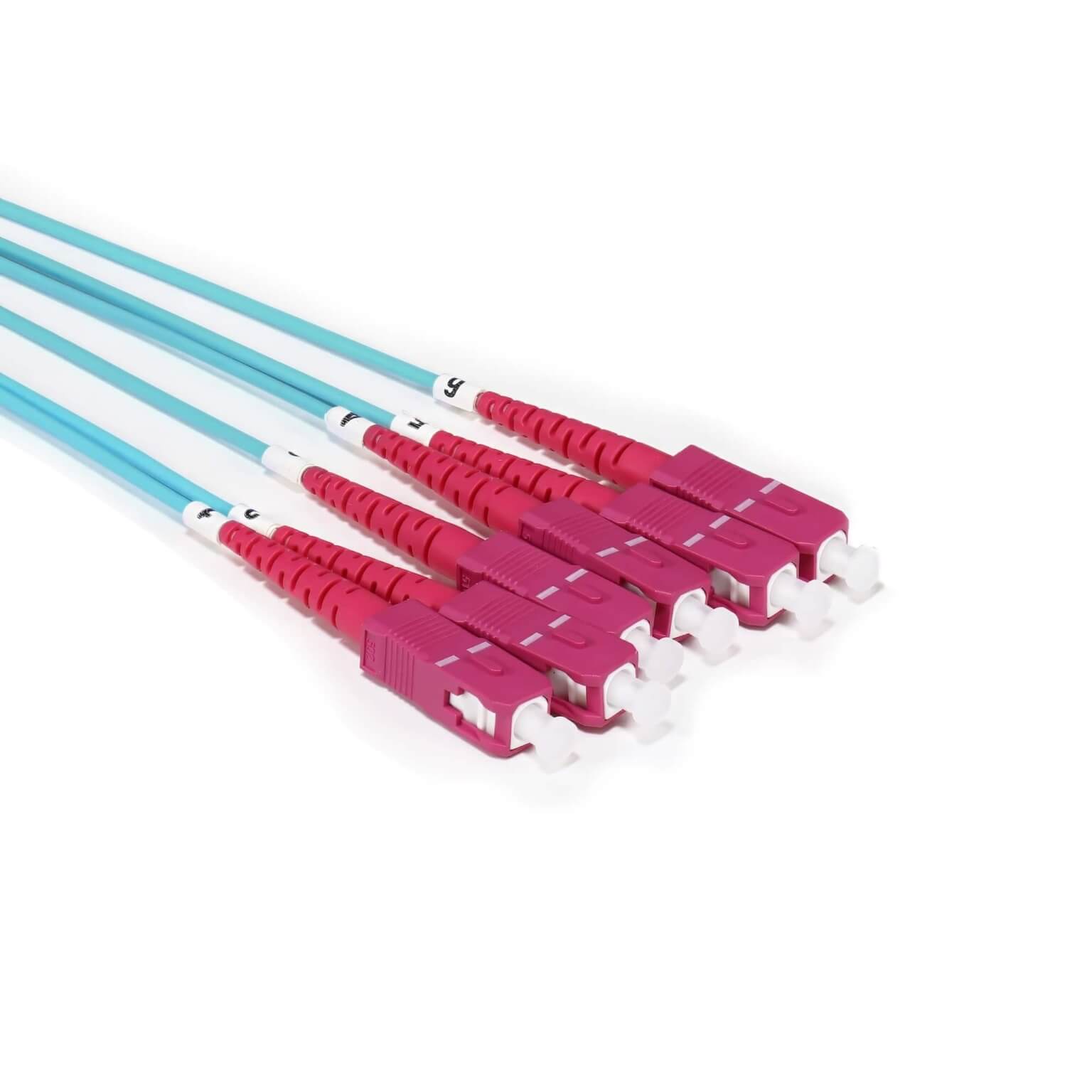 Preterminated Fiber Optic Cable, Indoor/Outdoor, 6F, Multimode OM4, SC ...