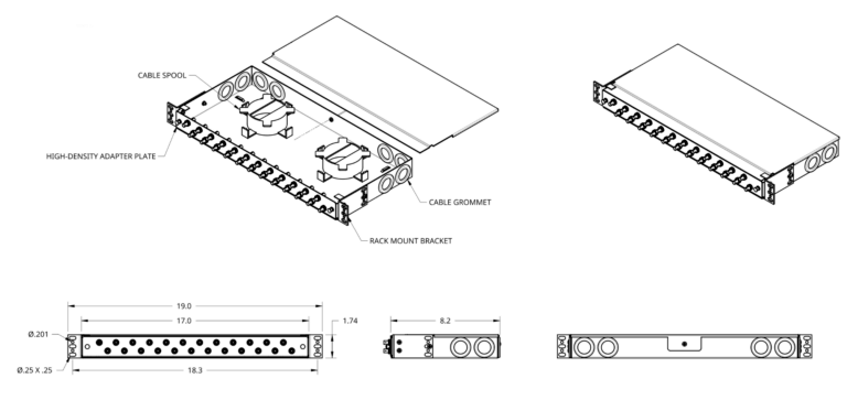 High-Density 1RU Fiber Patch Panel | RLH Industries, Inc.